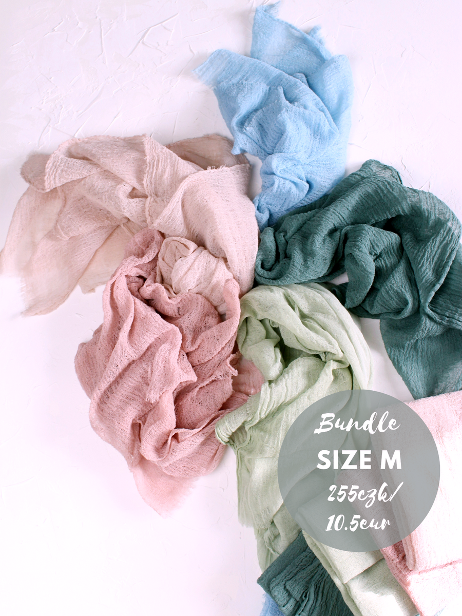 Cotton gauze bundles – Wisteria and Vine